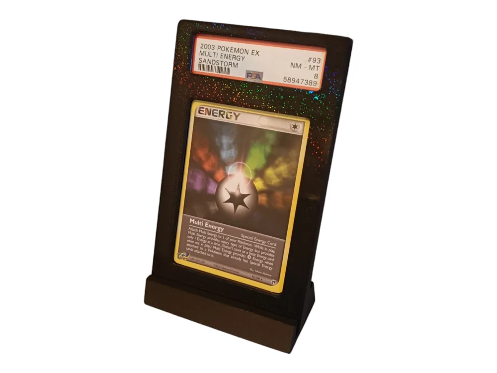 PSA Graded card stand, PSA slab holder Holographic by j89 MakerWorld ...