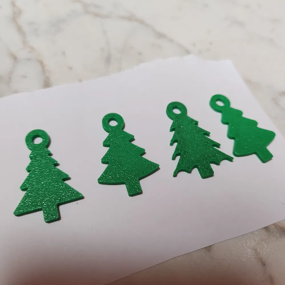 Small green Christmas trees keychain by Falcons - MakerWorld