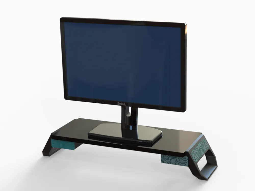 Monitor Riser – 5” Lift | Modular & Customizable by Vectoforge ...