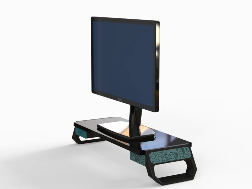 Monitor Riser – 5” Lift | Modular & Customizable by Vectoforge ...