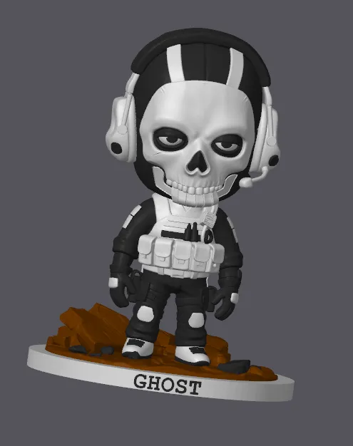 Call of Duty: Ghost / Chibi - Free 3D Print Model - MakerWorld