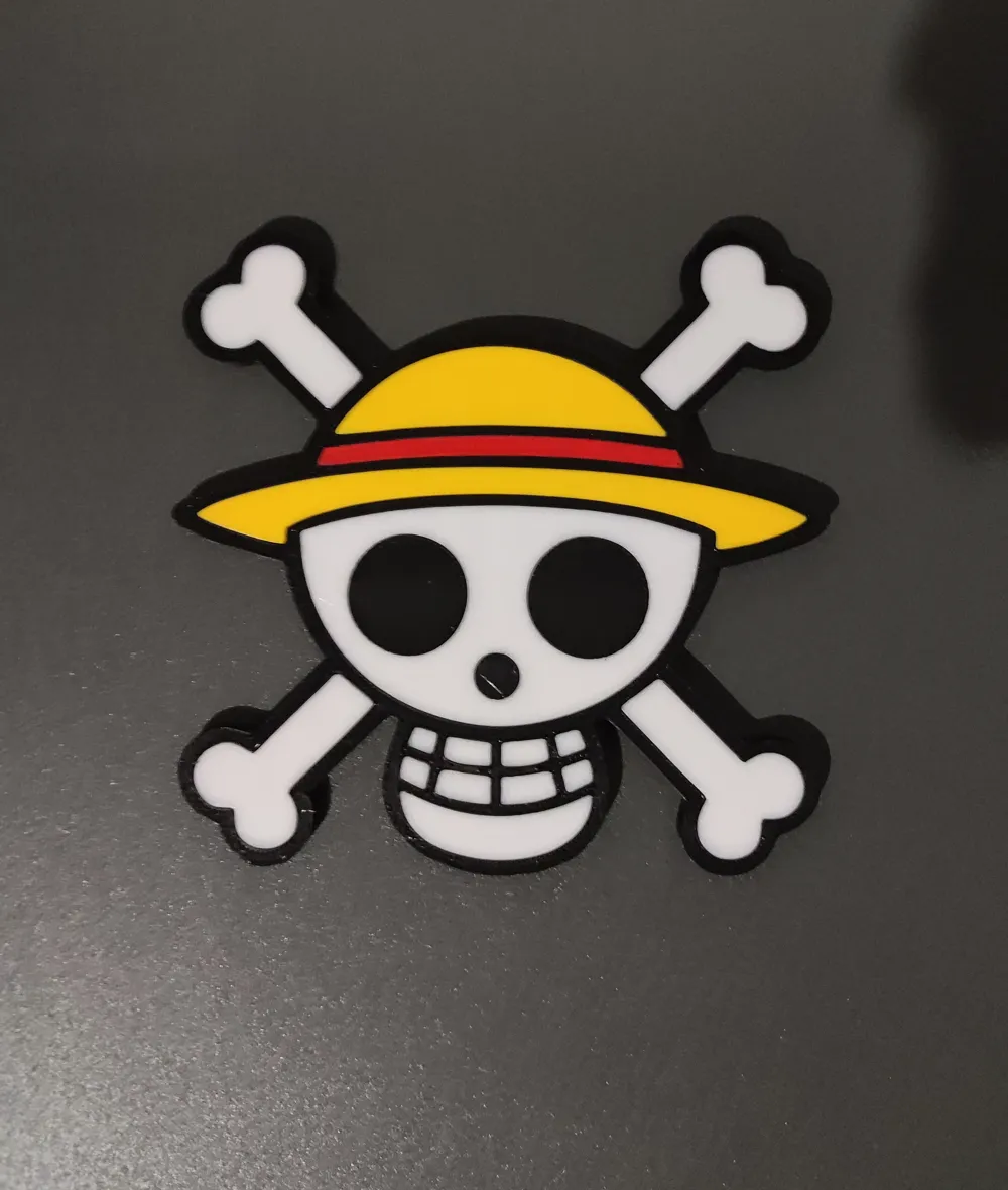 Luffy JOLLY ROGER One Piece - Free 3D Print Model - MakerWorld