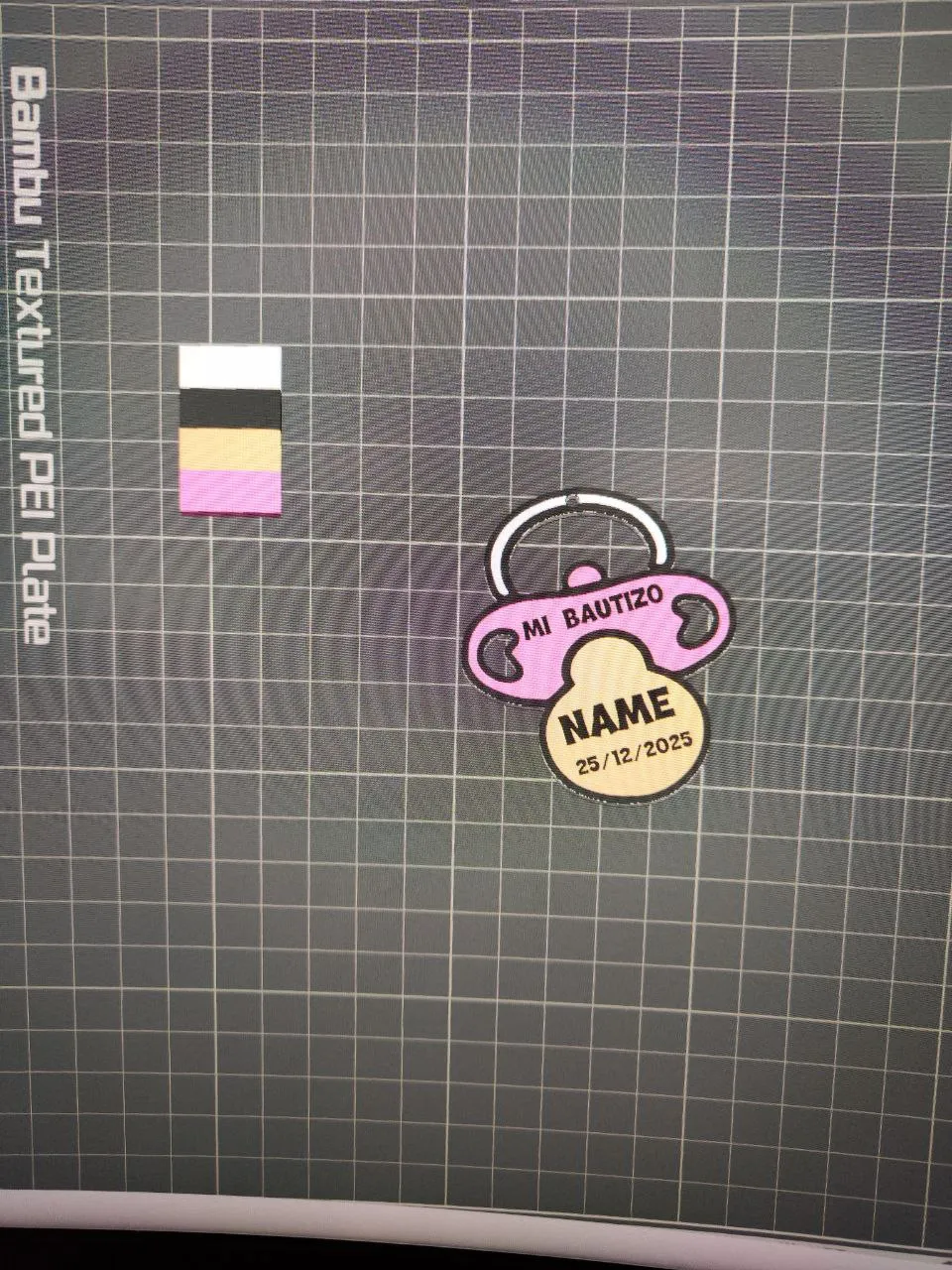 PACIFIER MY BAPTISM-PACIFIER MY LITTLE ONE - Free 3D Print Model ...