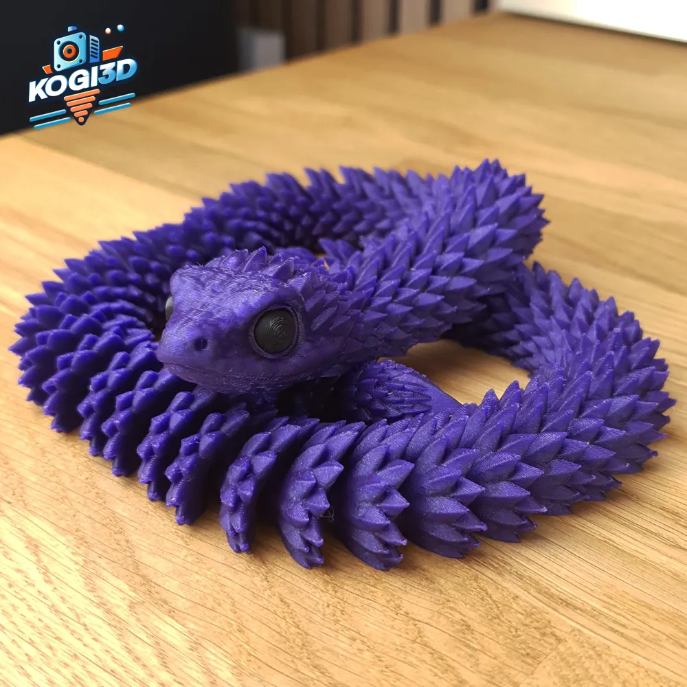Print in Place Articulated Flexy Snake - Free 3D Print Model - MakerWorld