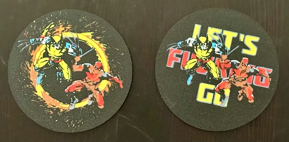 Deadpool and Wolverine Coasters by billypengilly - MakerWorld