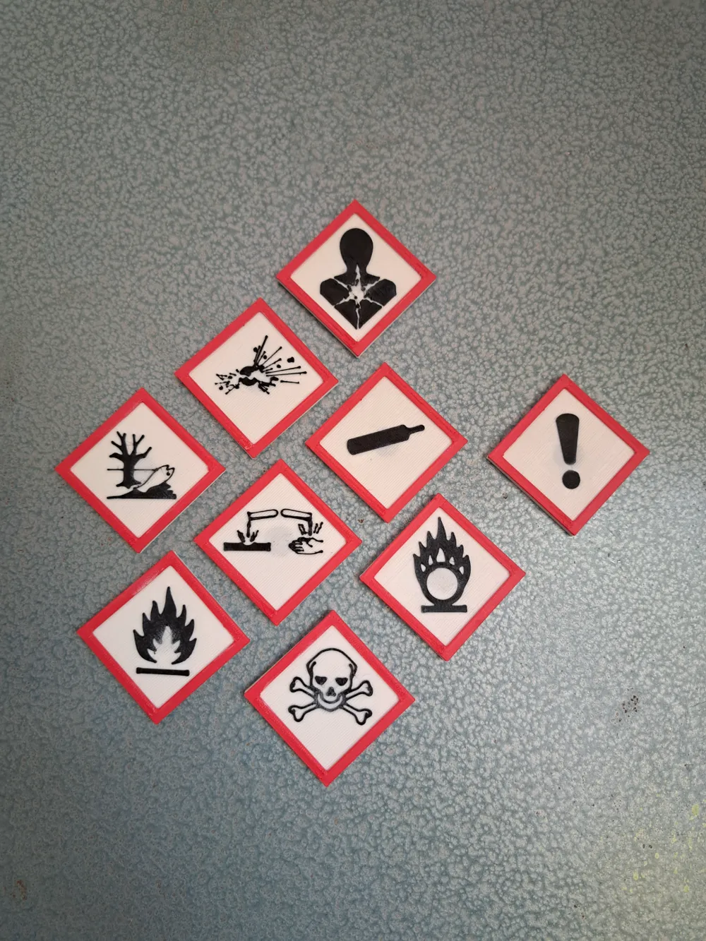 GHS Hazard Pictogram Magnets by Drunken_Monkey - MakerWorld
