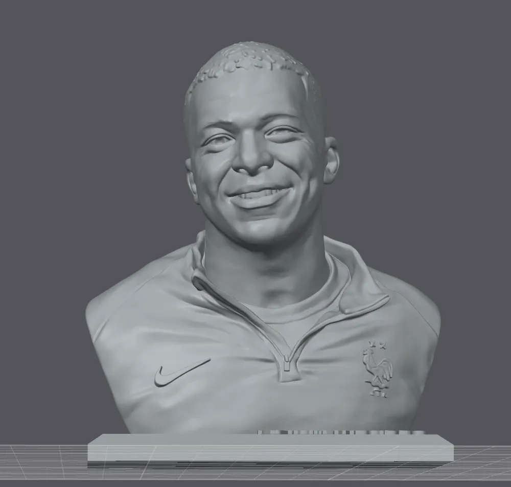 Kylian Mbappé Busto - Free 3D Print Model - MakerWorld