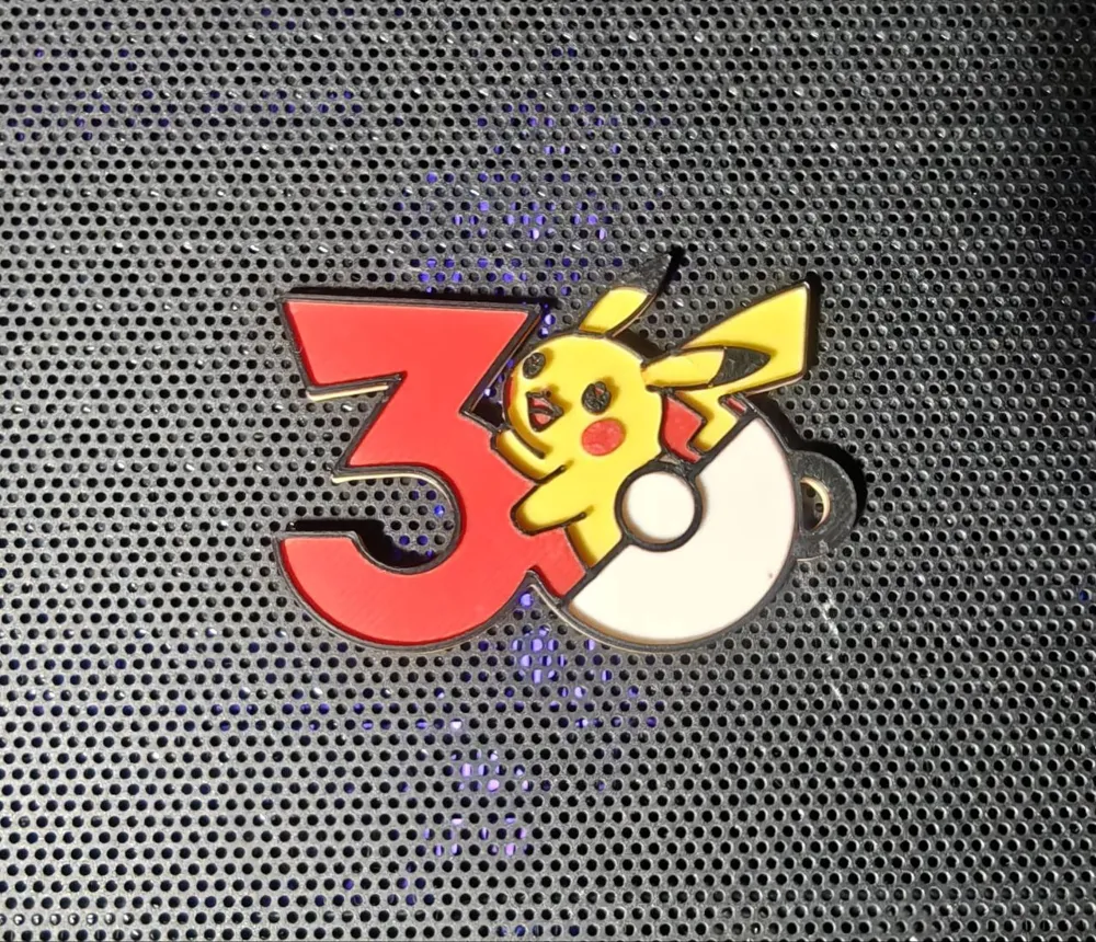 Pokémon 30th anniversary Keychain - Free 3D Print Model - MakerWorld