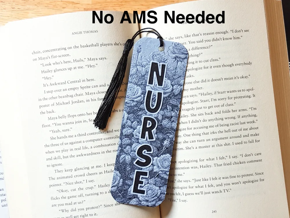 Nurse bookmark, Hueforge by Dame Jo MakerWorld: Download Free 3D Models