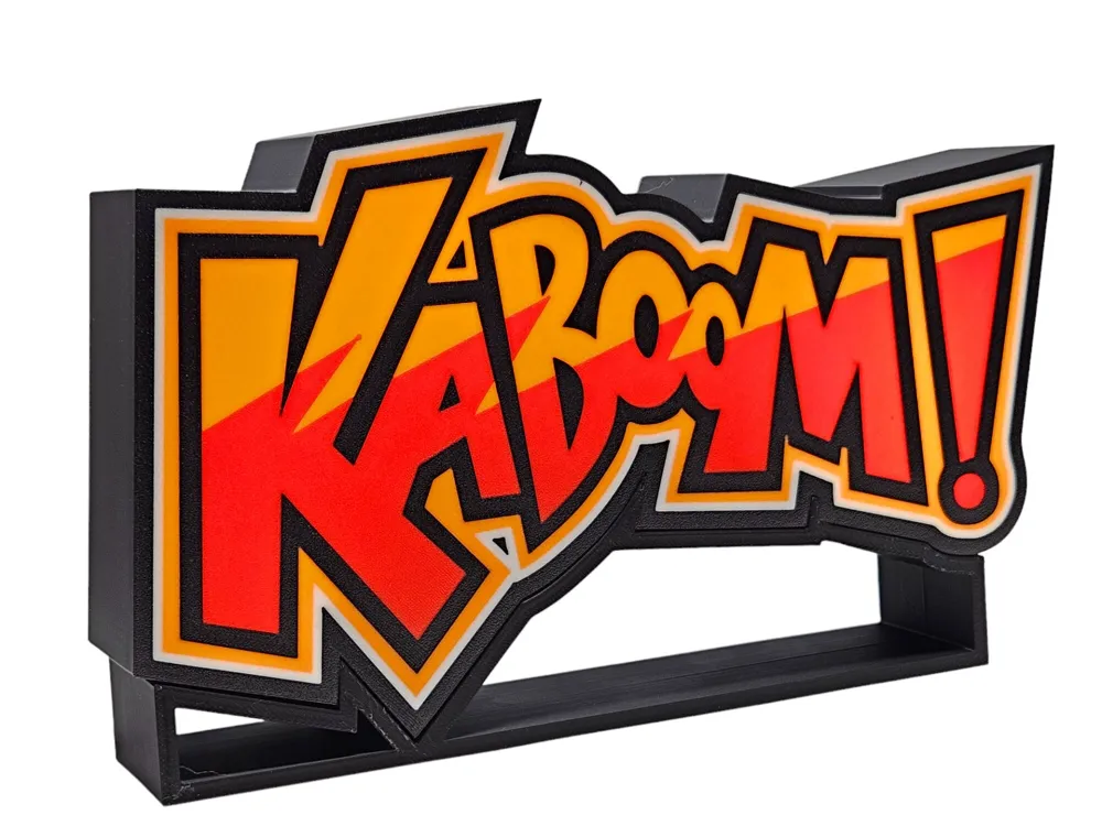 Kaboom! Led Sign Light Box Trading Cards Panini by jamisonusmc - MakerWorld
