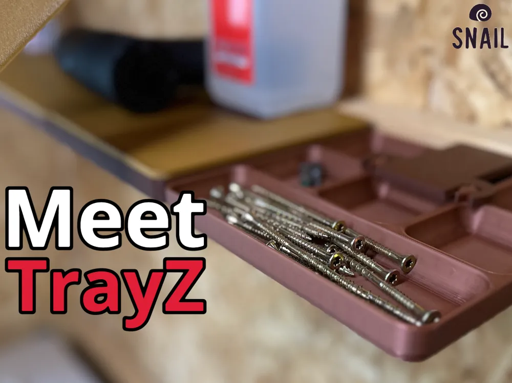 TrayZ. A project tray that transforms into a shelf by Snail - MakerWorld
