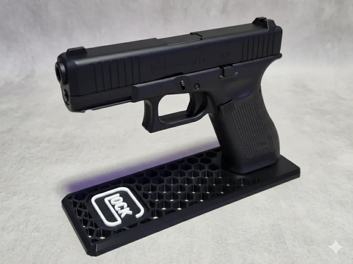Glock Pistol Weapon Stand Airsoft Pistol Stand - Free 3D Print Model ...