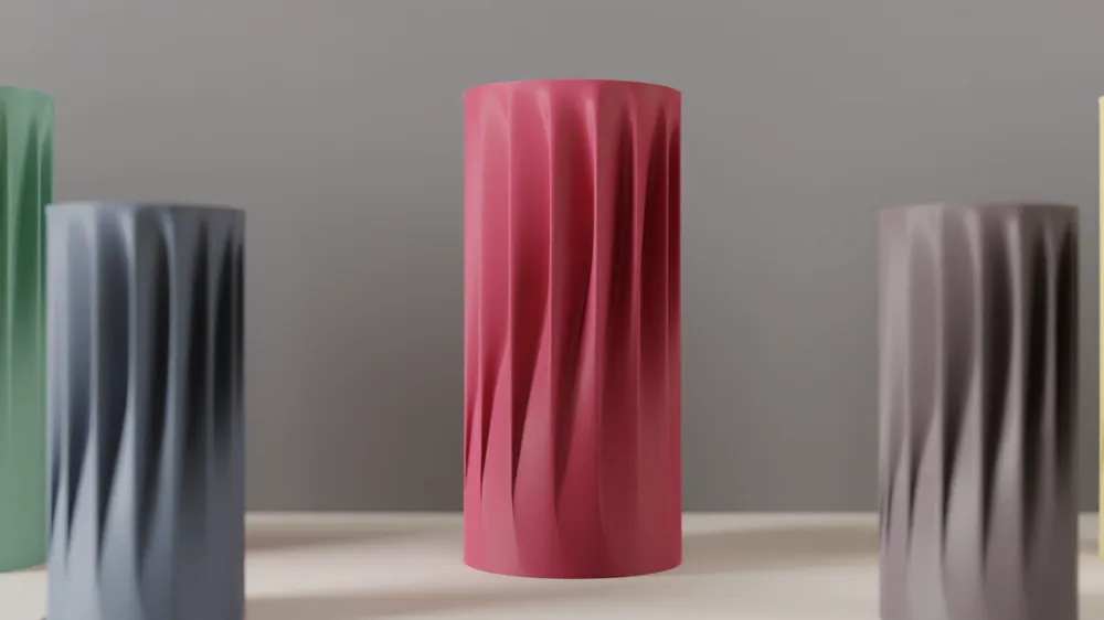 Elegant flowing vase. Beautiful Easy print vase by Abstractia Design ...