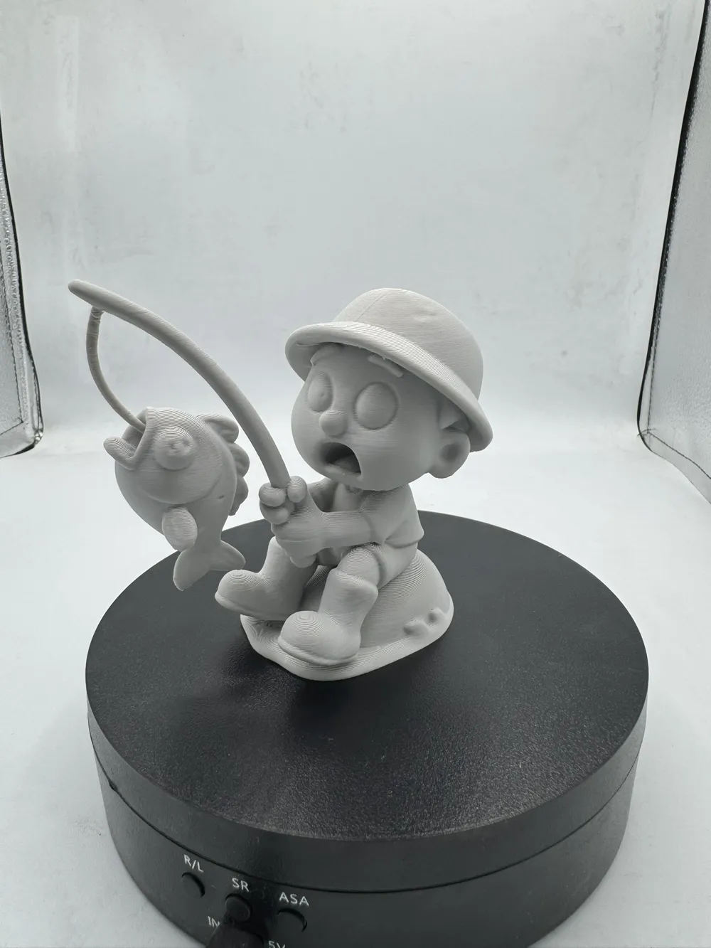 Cute Chibi Fisherman catching a fish - Free 3D Print Model - MakerWorld