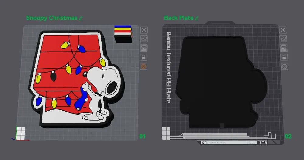 Snoopy Decorating Christmas Light Box by Wizard7741 - MakerWorld