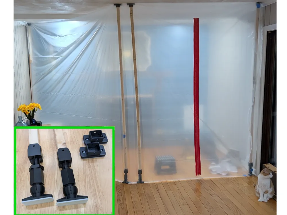 Temporary Room Separator / Dust Barrier Brackets - Free 3D Print Model ...
