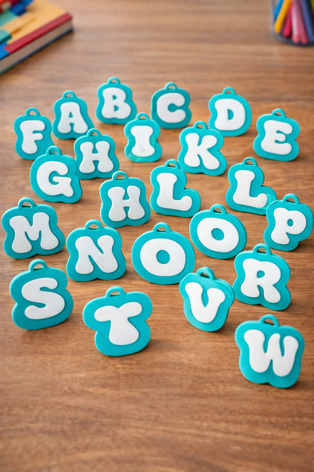 Stylish Alphabet Keychain Set (A–Z) - Free 3D Print Model - MakerWorld