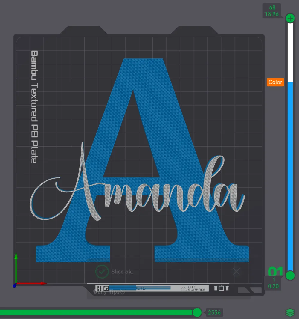 AMANDA name ornament sign nametag - Free 3D Print Model - MakerWorld