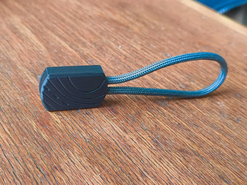 Paracord Zipper Pull End Cap - topo pattern/clean - Free 3D Print Model ...