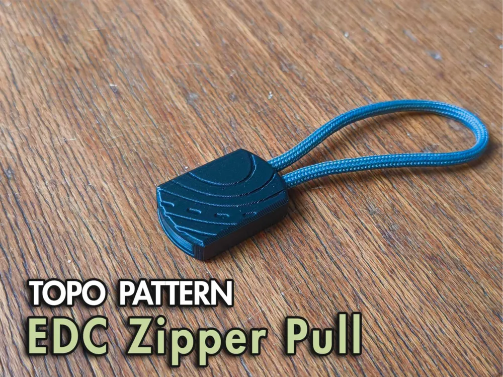 Paracord Zipper Pull End Cap - topo pattern/clean by samulski ...