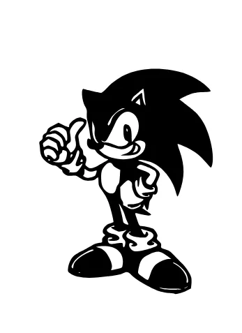 2d sonic - Free 3D Print Model - MakerWorld