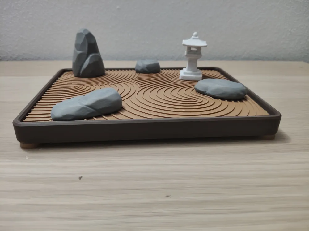 Japanese Zen Garden – NO AMS 200x150 - Free 3D Print Model - MakerWorld