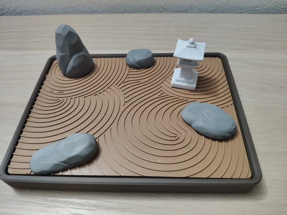Japanese Zen Garden – NO AMS 200x150 - Free 3D Print Model - MakerWorld