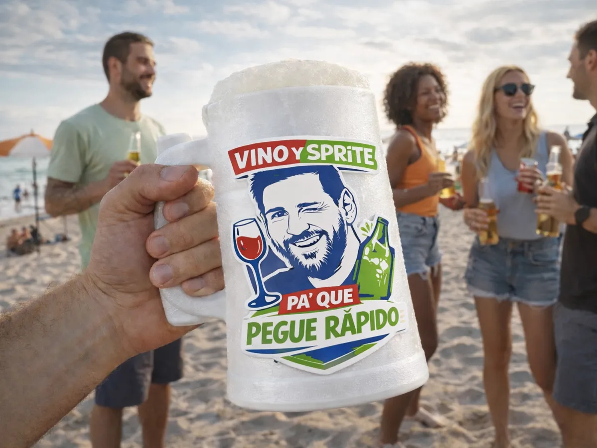 Vino y Sprite frase Messi para Chop Mate Milkshake - Free 3D Print ...