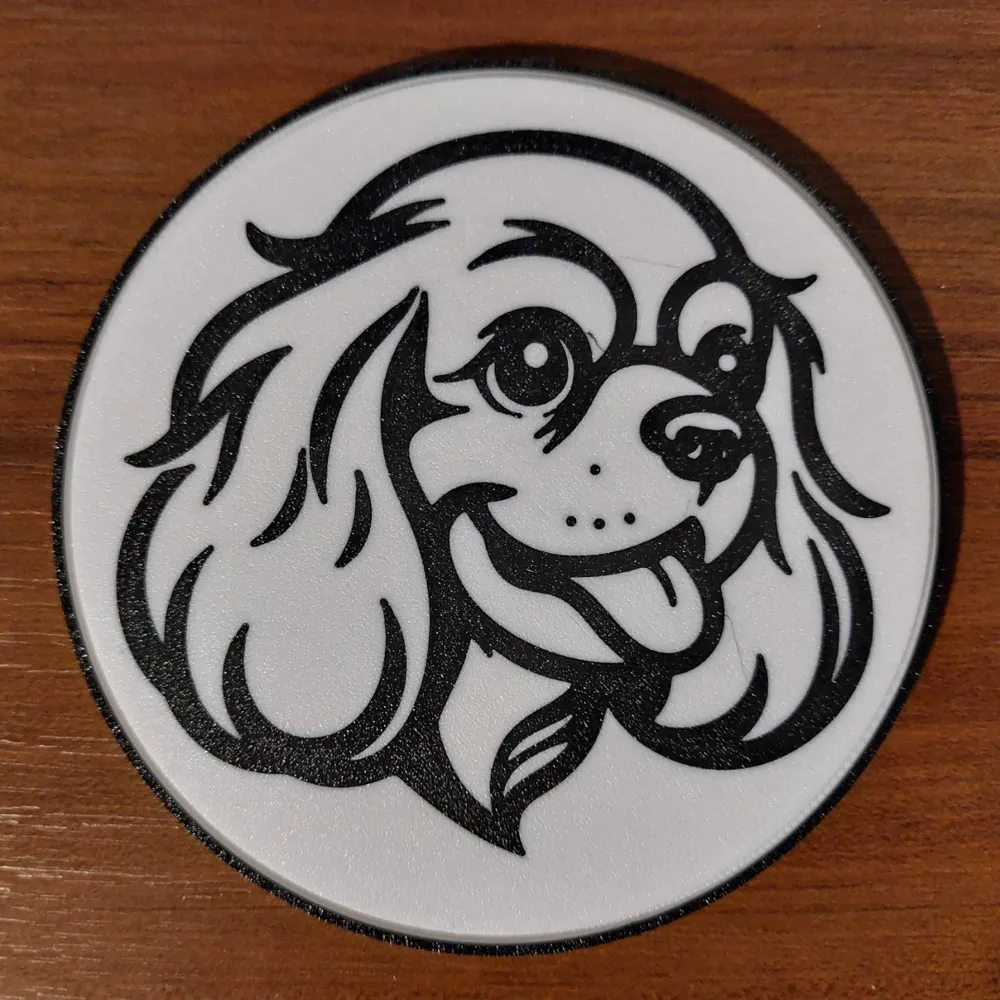 Cavalier king charles spaniel coaster by CustomCreations - MakerWorld