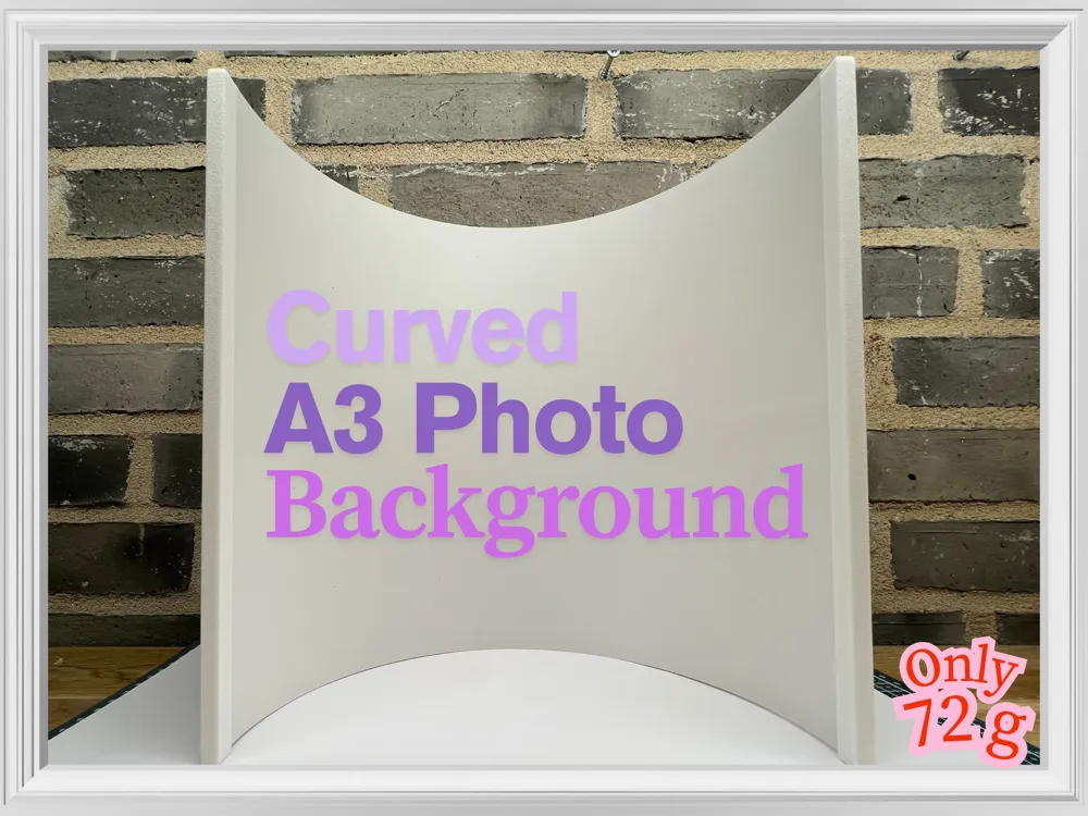 Curved A3 Photo Background by Venoe22 MakerWorld: Download Free 3D Models