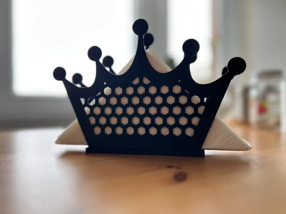 Crown-Shaped Napkin Holder - Free 3D Print Model - MakerWorld