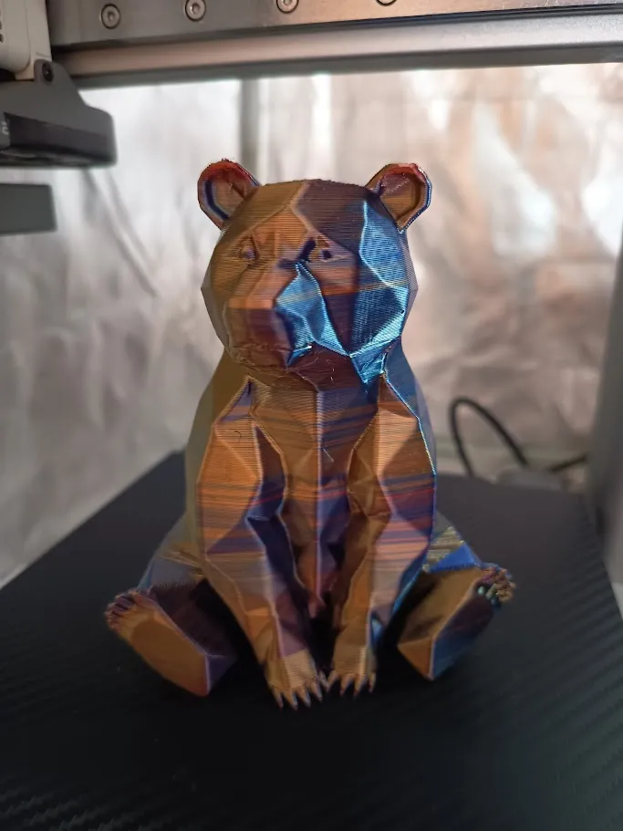 Low poly sitting bear - Free 3D Print Model - MakerWorld