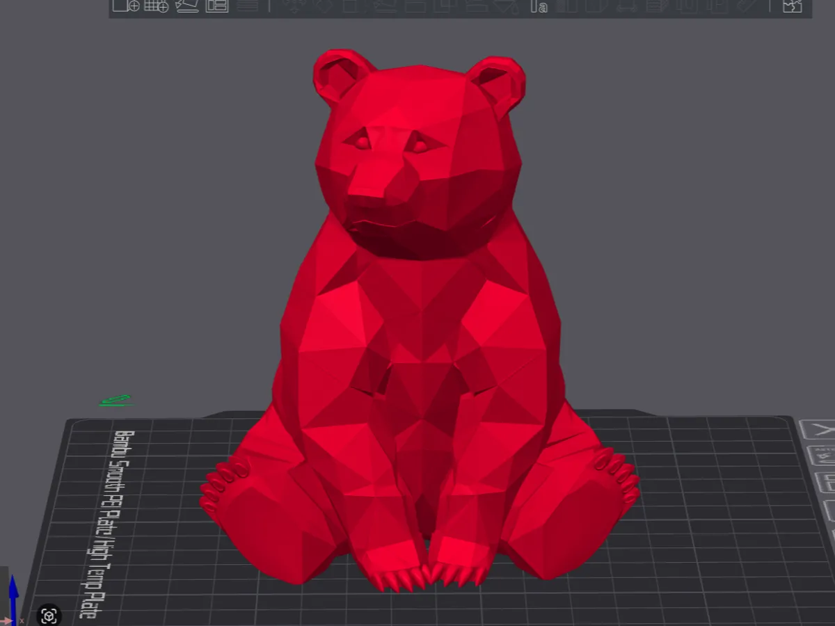 Low poly sitting bear - Free 3D Print Model - MakerWorld