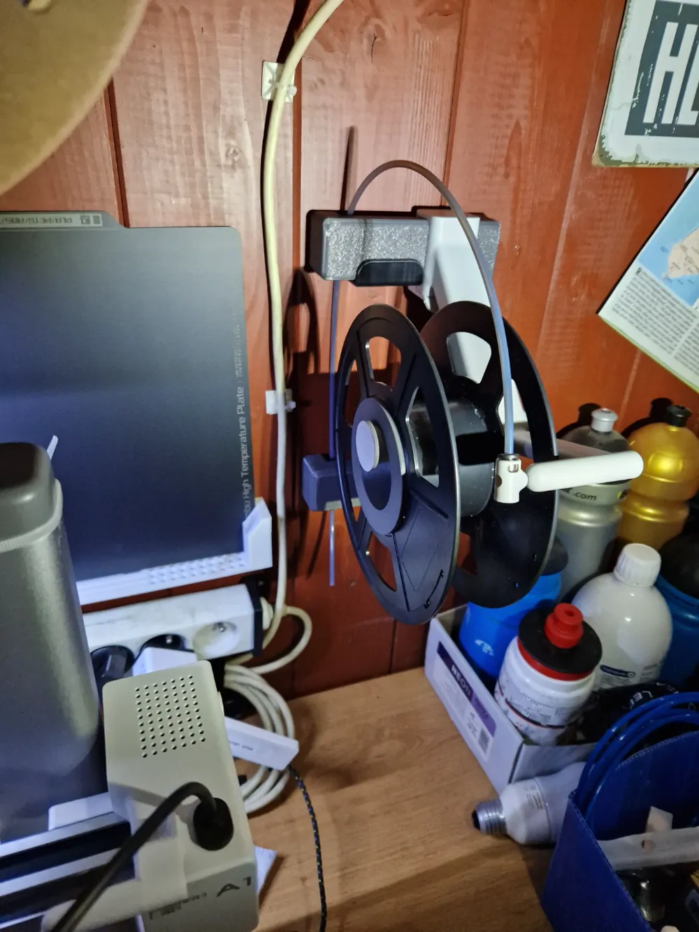 stand bracket Stand for the original holder of the external fiber spool ...