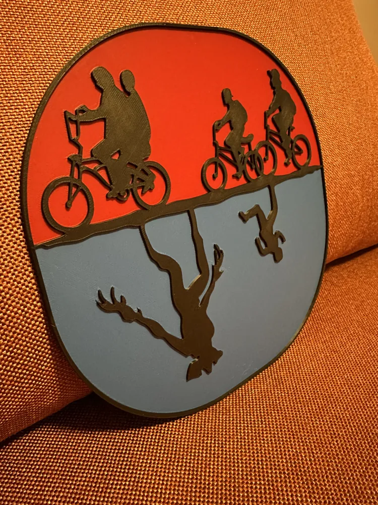 Stranger Things - Upside Down wall logo - Free 3D Print Model - MakerWorld