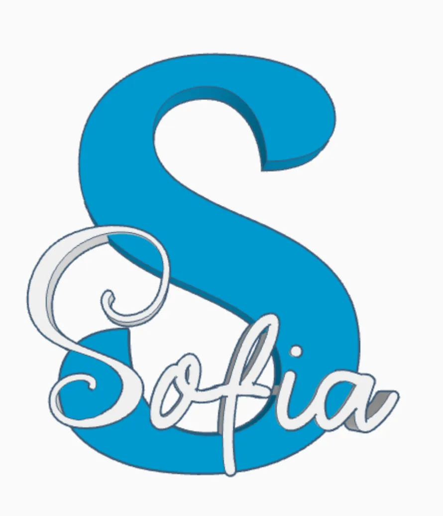 SOFIA name ornament nameplate initial names by meetoo333 - MakerWorld