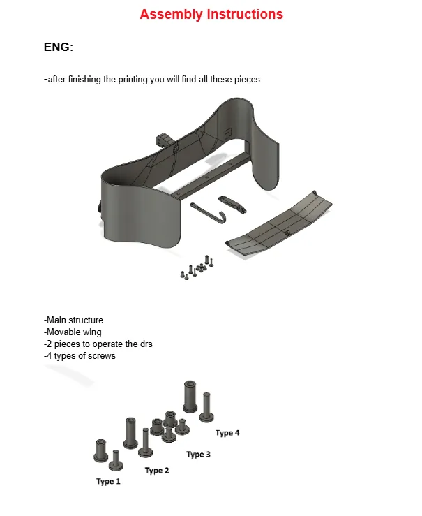 F1 DRS Wing Key Holder Part 1 - Free 3D Print Model - MakerWorld