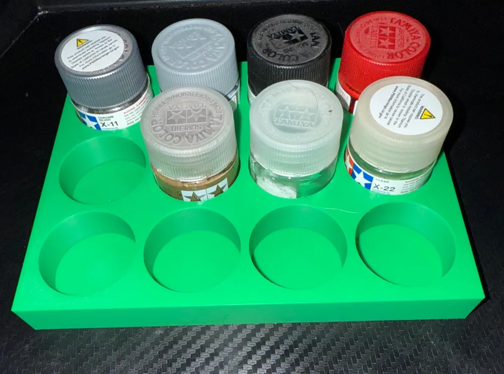 Tamiya Mini mixing jar rack x12 - Free 3D Print Model - MakerWorld