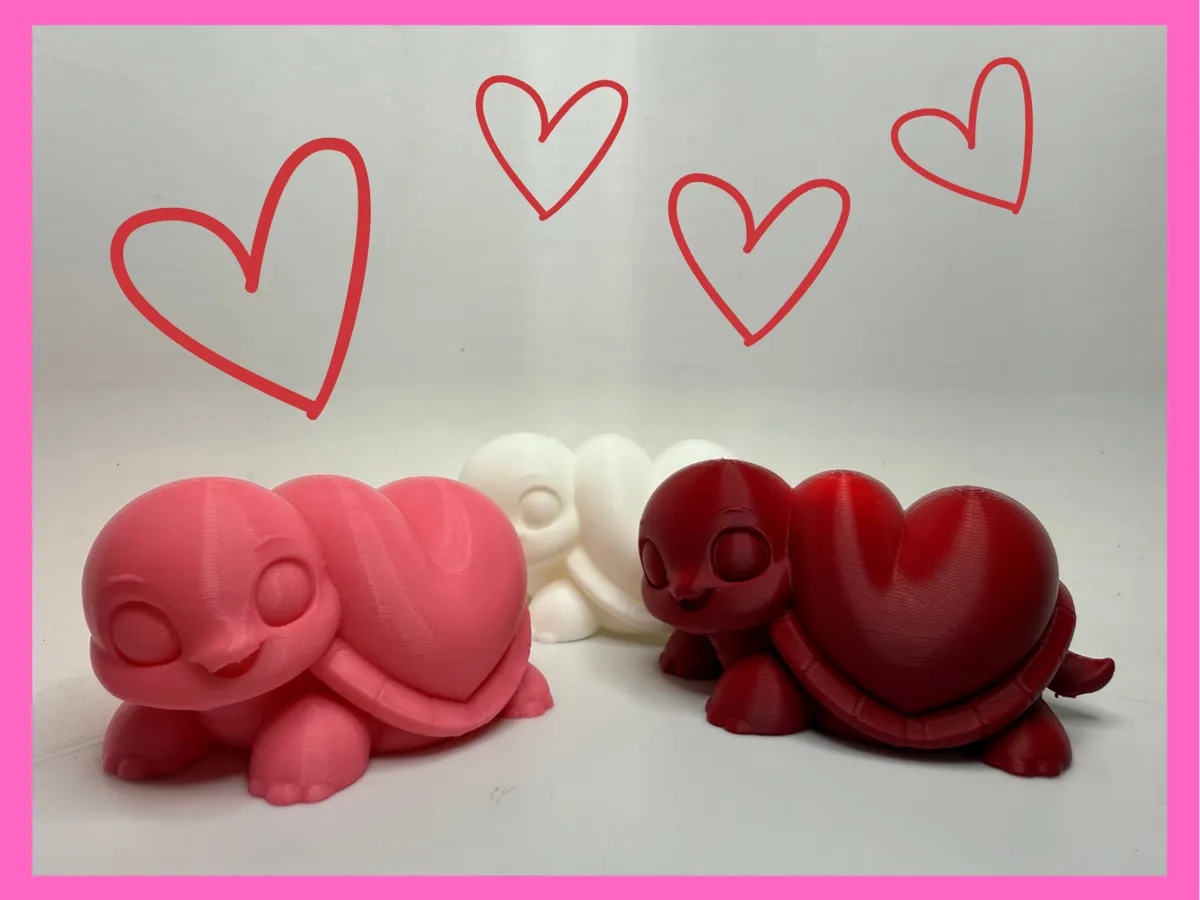 Valentines Turtles - Free 3D Print Model - MakerWorld