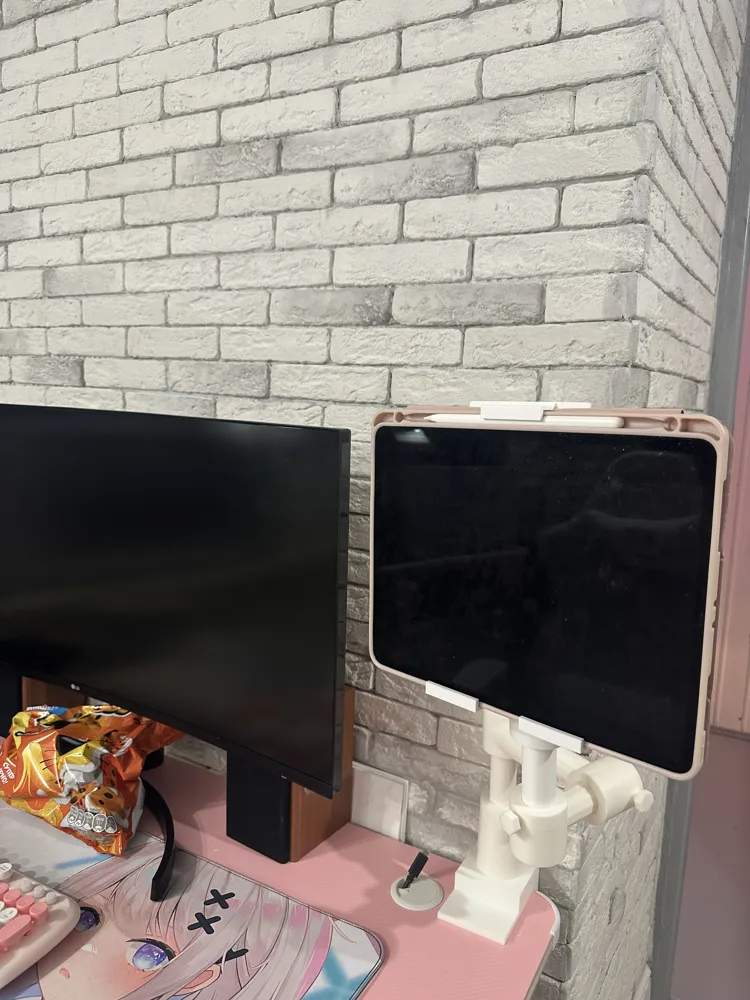 iPad pro 12.9 hard articulated arm stand - Free 3D Print Model - MakerWorld