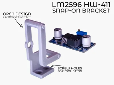 LM2596 Buck Converter Bracket by 3d-PrintCreator MakerWorld: Download ...
