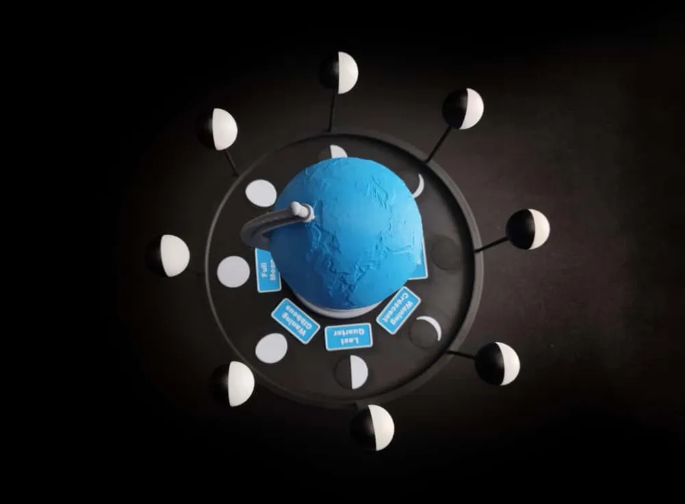 Moon Phase Model and educational game by Elektrooon MakerWorld ...