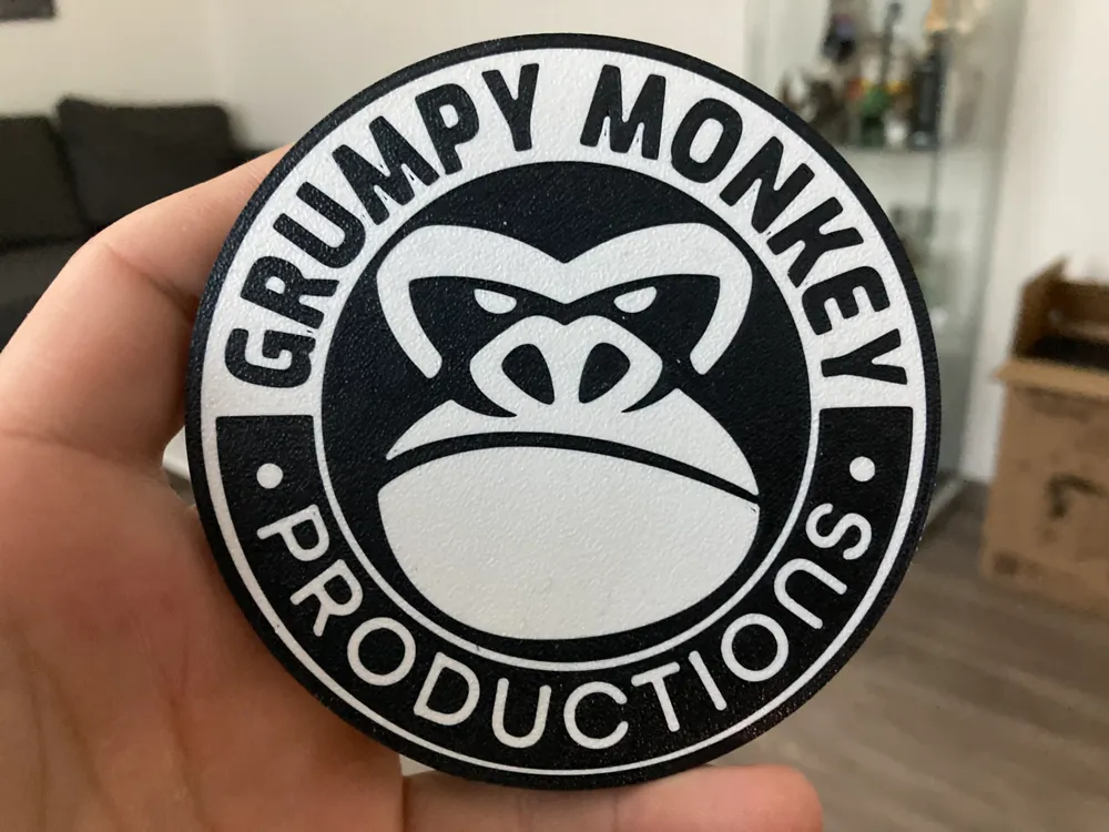 Grumpy Monkey coaster by jakubhroch - MakerWorld