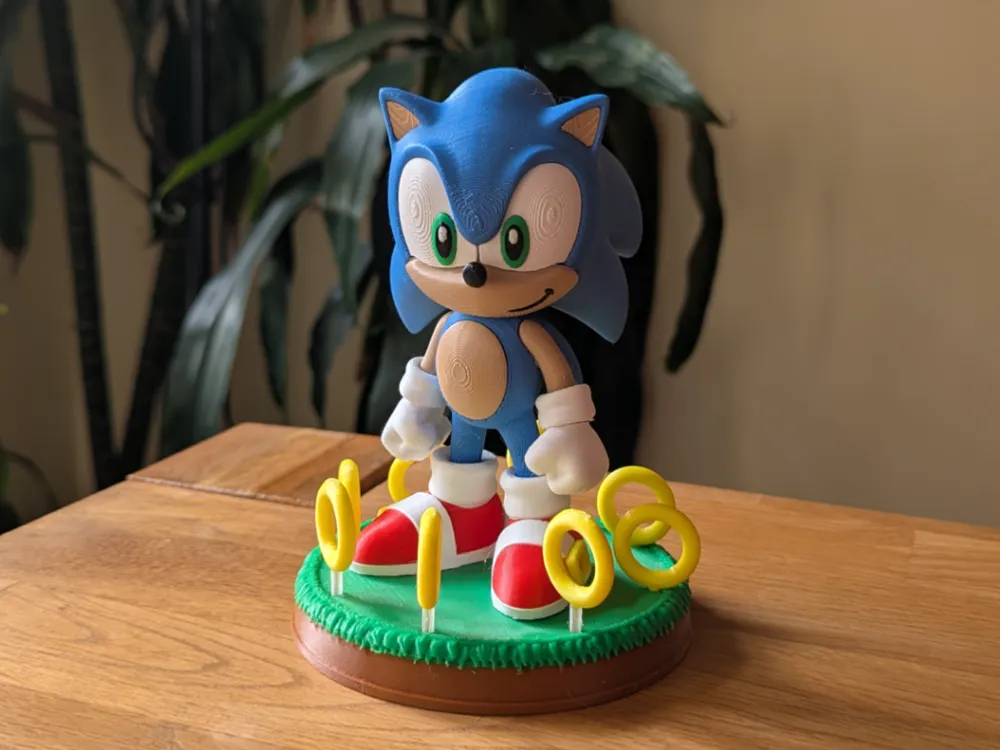 Sonic Ring Multipart Base Diorama for Sonic Figure - Free 3D Print ...