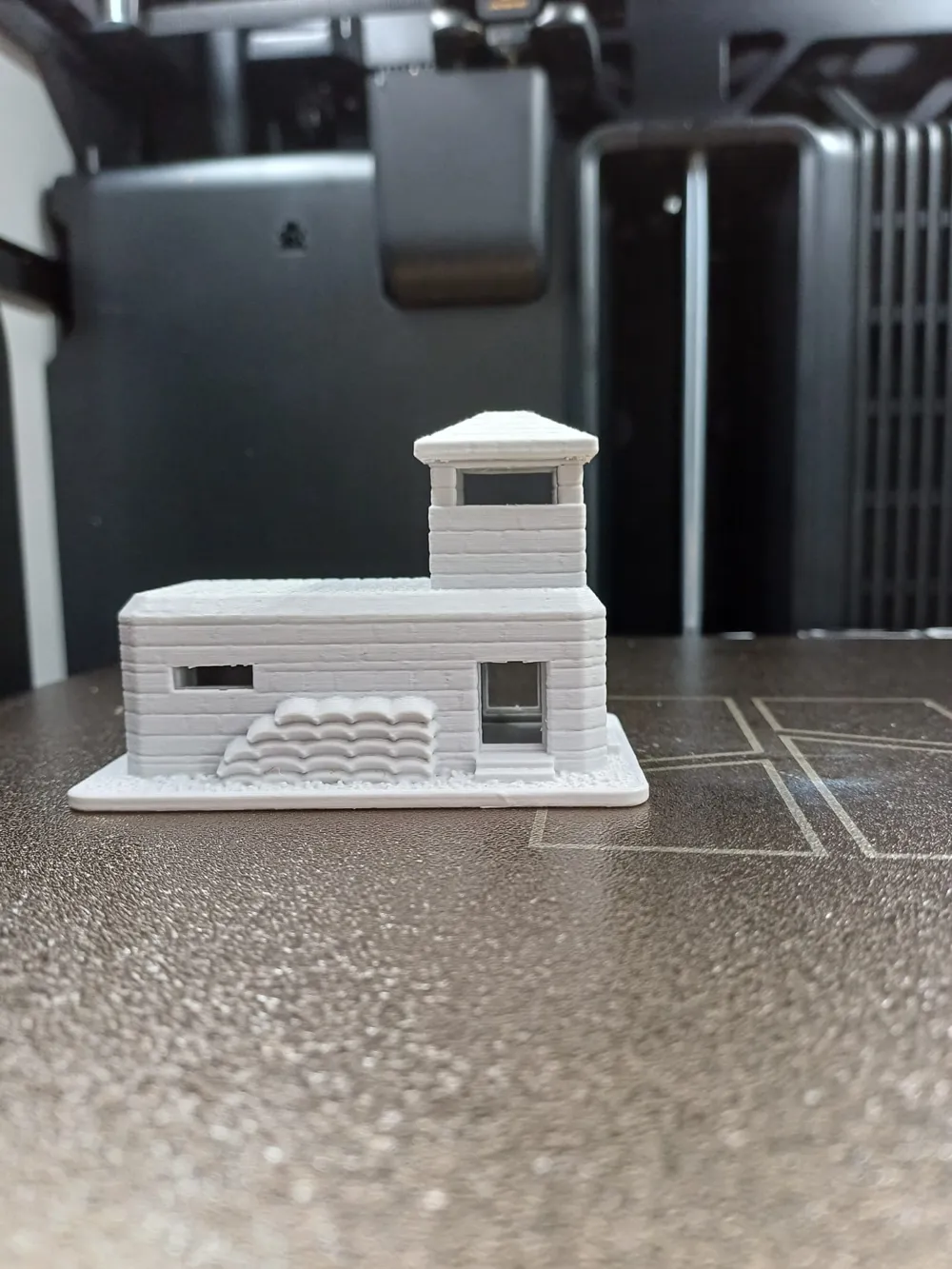 Frontline Bunker Outpost with Watchtower - Free 3D Print Model - MakerWorld