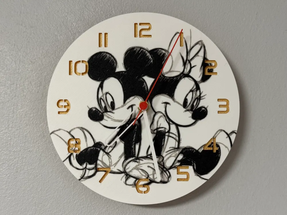 wall / desk clock Mickey und Mini LED-translucent by cP3D - MakerWorld