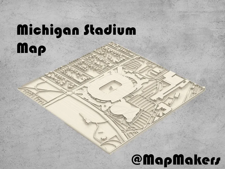 Michigan Stadium 3d Map by EcoStang MakerWorld: Download Free 3D Models