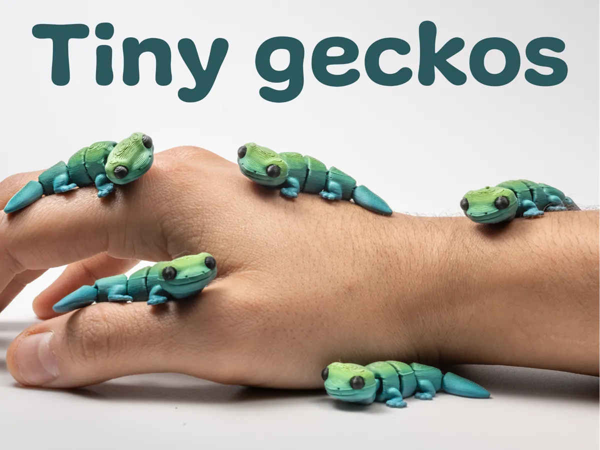 Flexi Gecko - Free 3D Print Model - MakerWorld