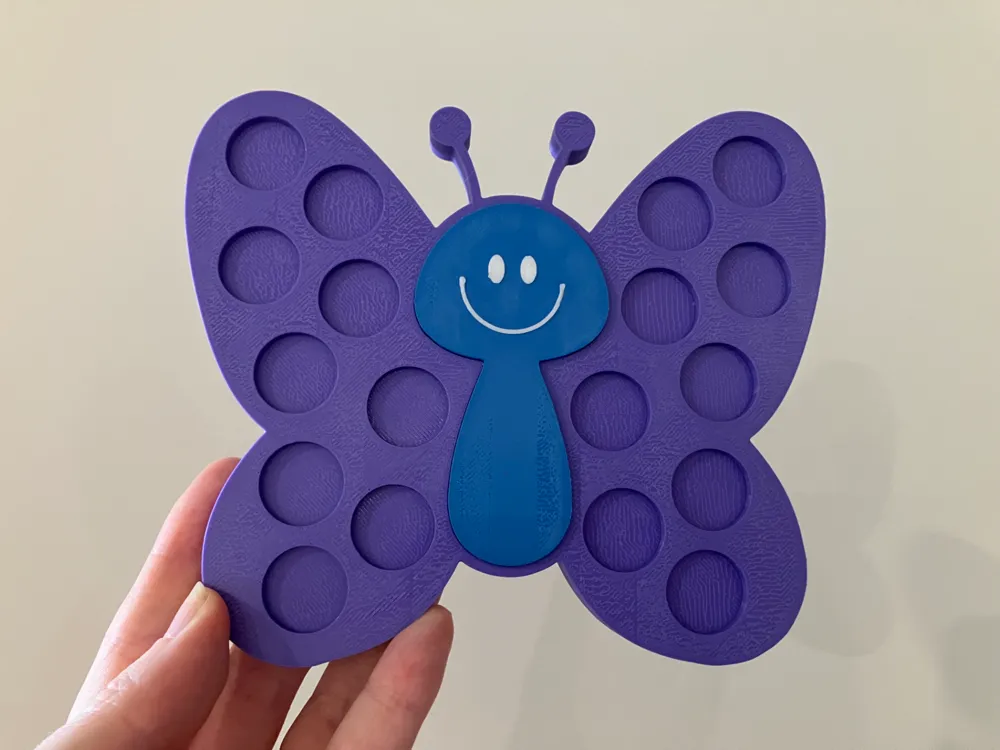 Happy Butterfly Pom Pom Sorting Tray by A*i*m*e*e* MakerWorld: Download ...