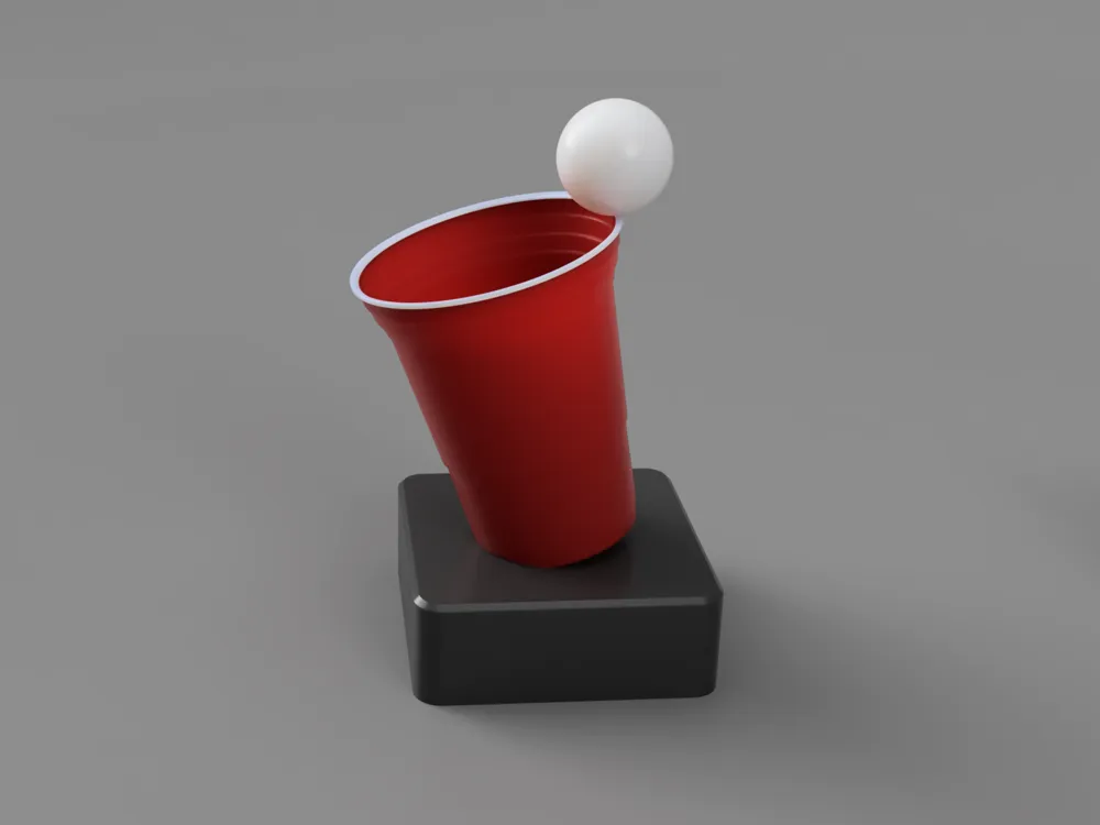 Beer Pong Trophy - Free 3D Print Model - MakerWorld